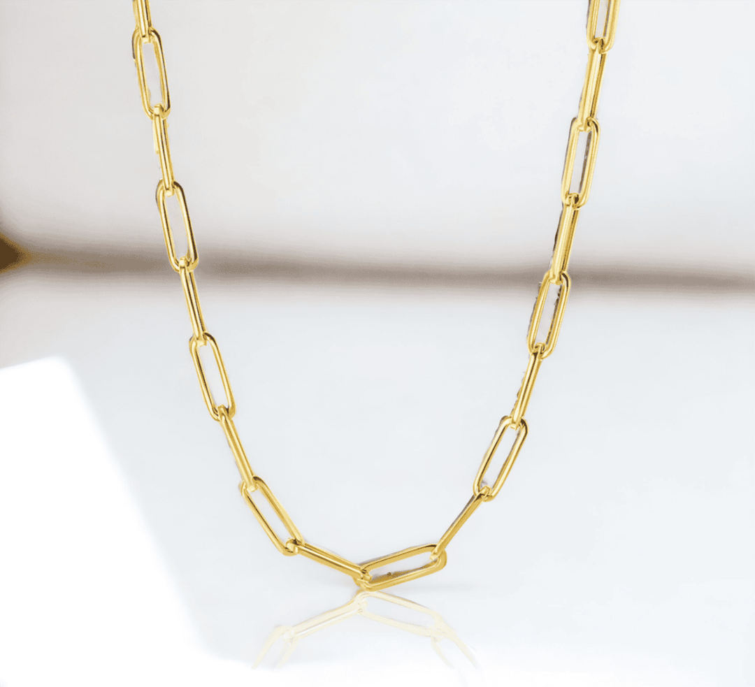 Paperclip Link Chain Necklace – Omni Aura Jewelry
